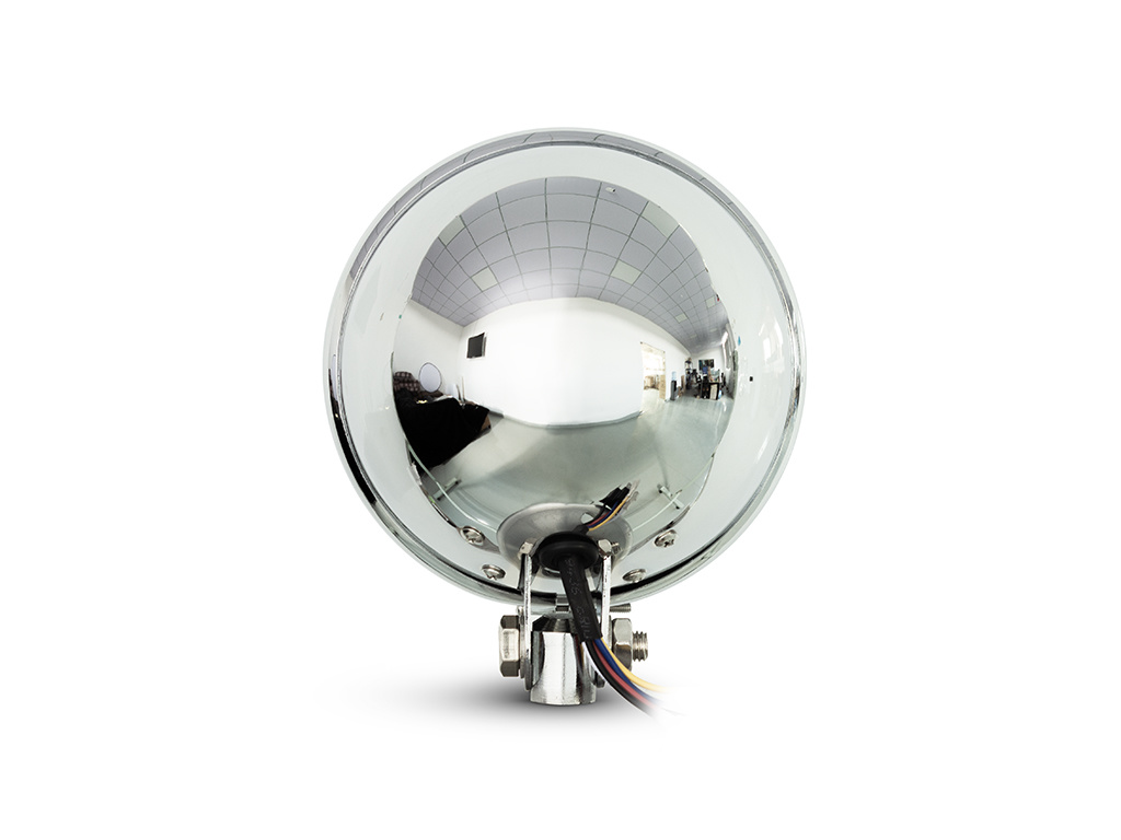LED Chrome Bates Style Classic / Modern Headlight - ChopperShop.com