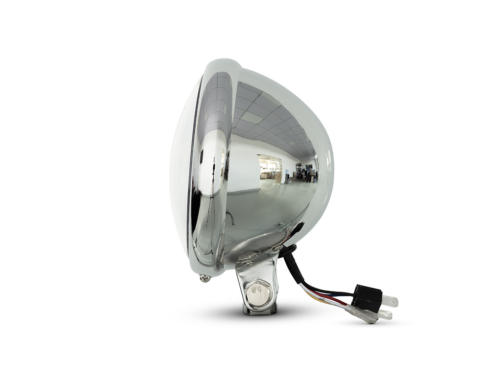 LED Chrome Bates Style Classic / Modern Headlight - ChopperShop.com