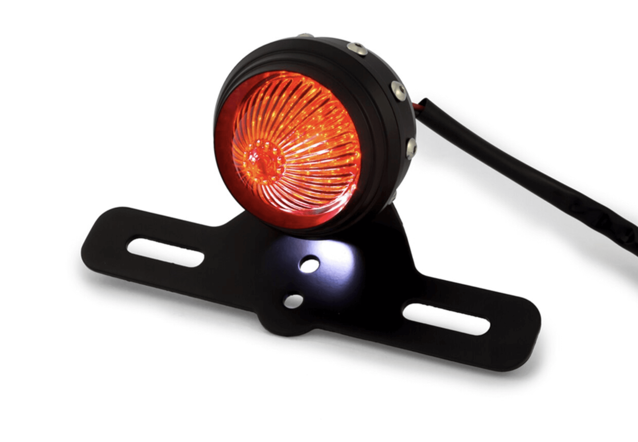 Smoked Led Tail Light Retro Style With Studs - ChopperShop.com