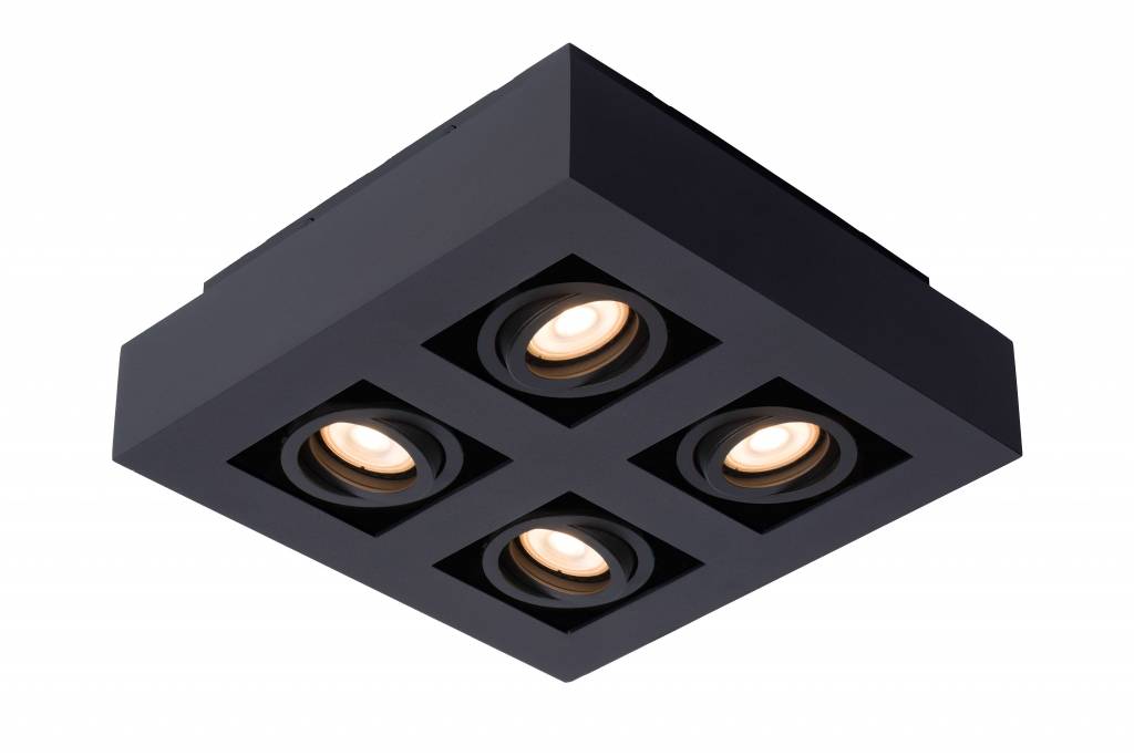 4 spots lamp LED wit-zwart 4x5W | Myplanetled