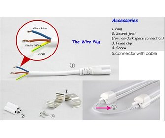 Tube LED 60cm 10W armature comprise | Myplanetled