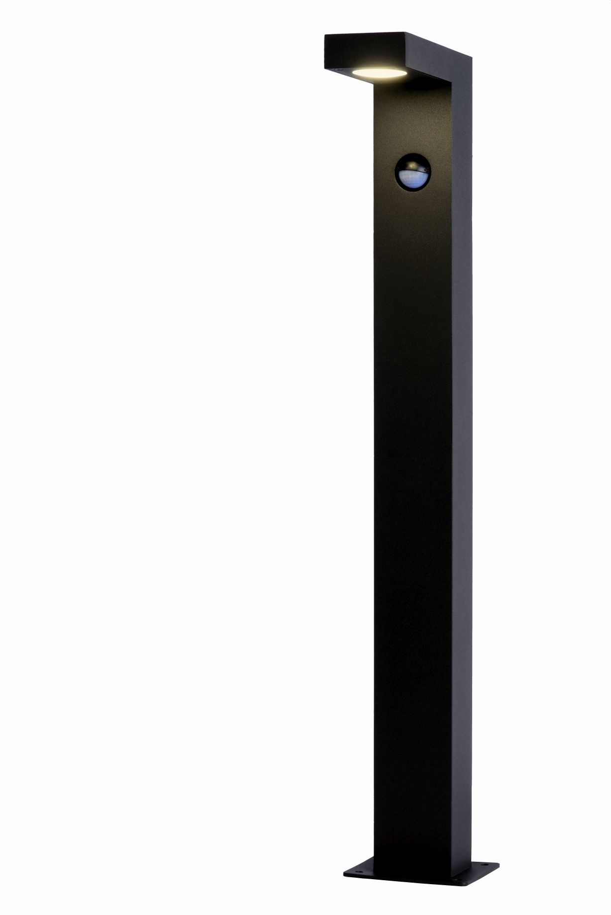 Design black bollard with motion sensor | Myplanetled