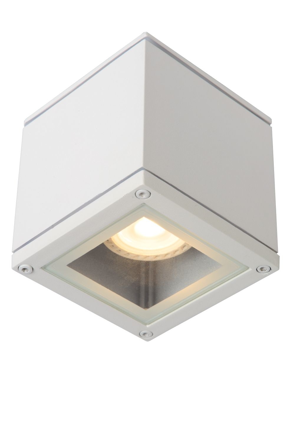 Waterproof square ceiling spot 9 cm GU10 IP65 white | Myplanetled