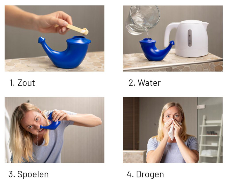 Rhino Horn - Blauw - Neti Pot voor Neusspoeling - Yogashop B.V.