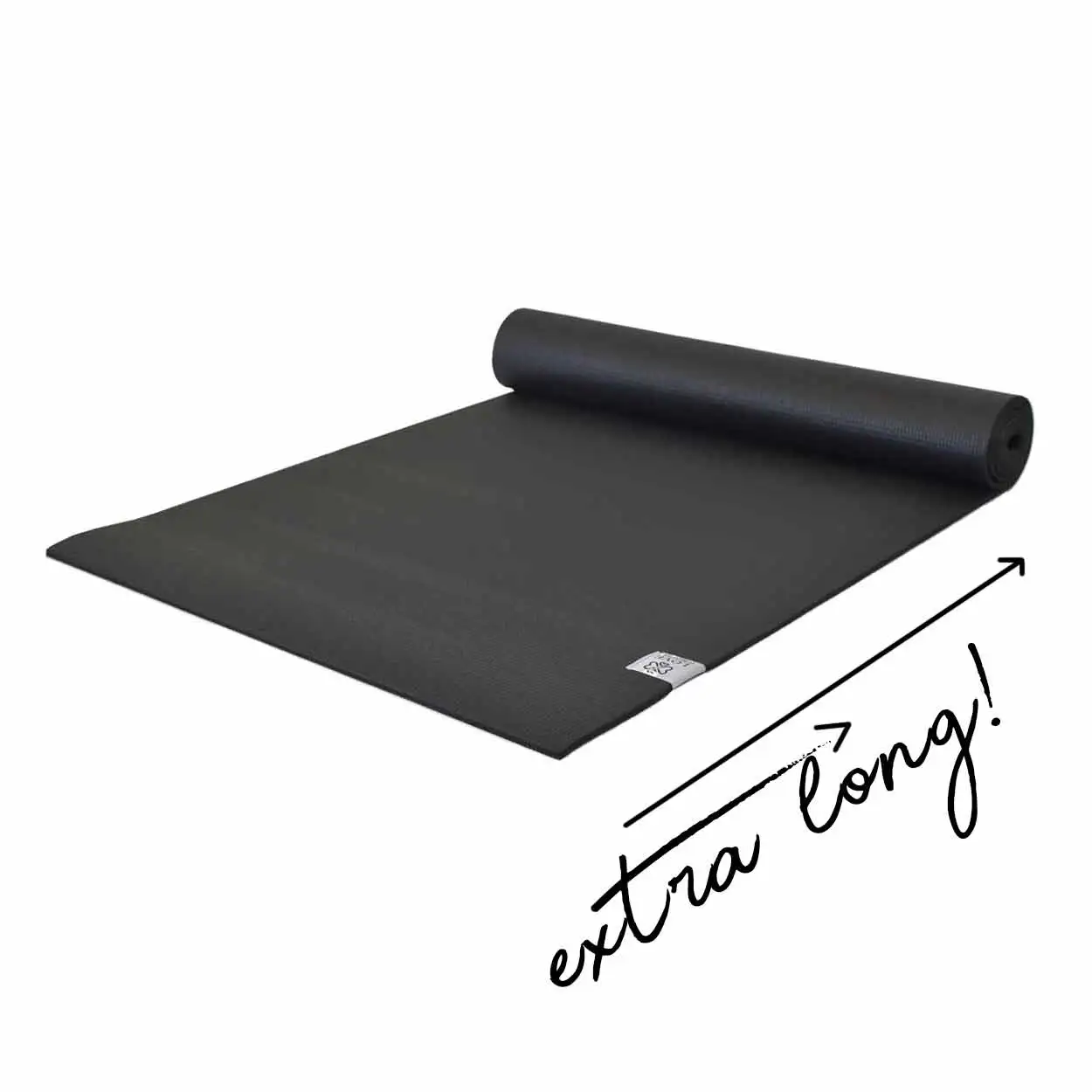 Extra Long Yoga Mat - Black - Love Generation - Yogashop
