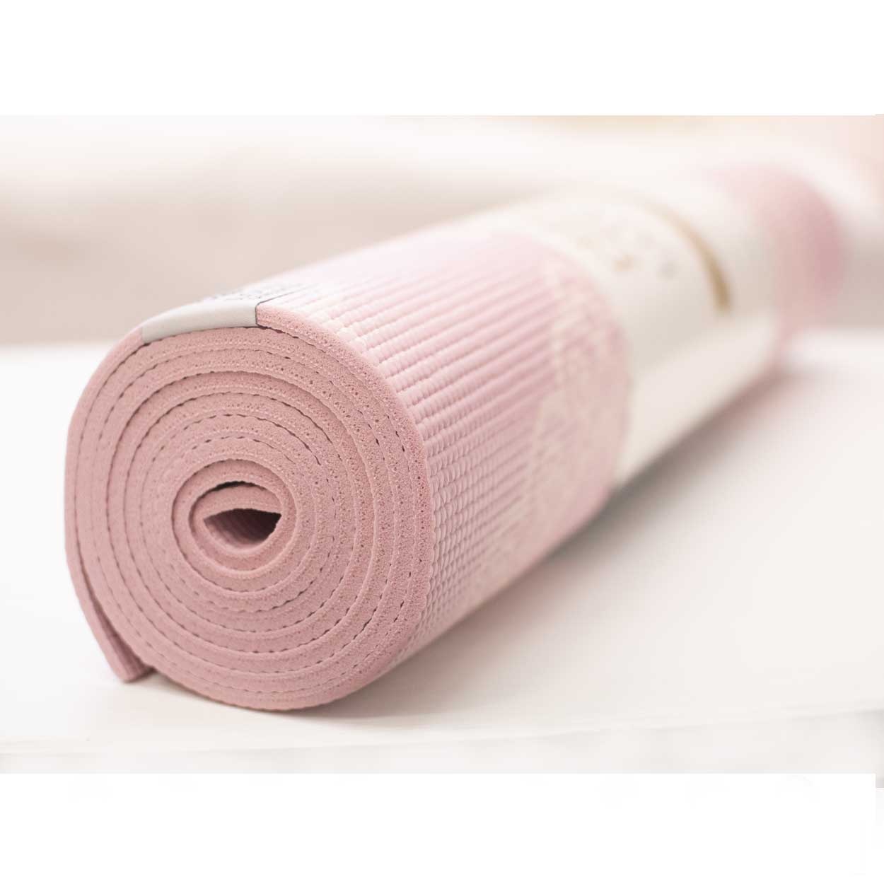 Lotus Yoga Mat - Pink Mat with Print - Extra Thick - Yogashop