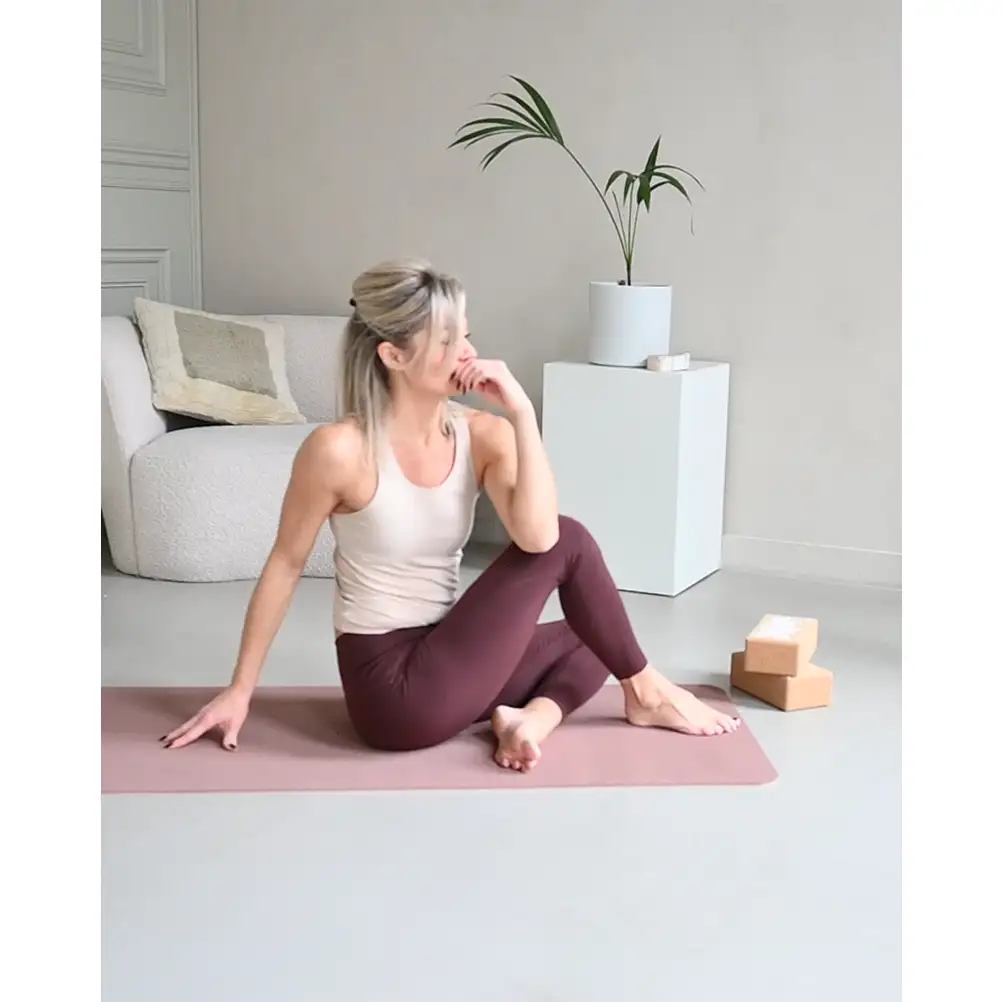 Eco Yogamat │ TPE │ 6mm │ Love Generation │ Bruin - Yogashop B.V.