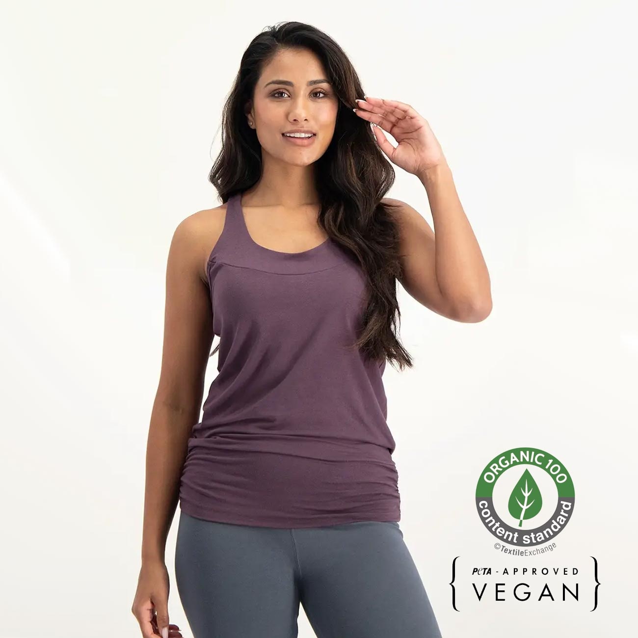 Kami │Eco Yoga Tank │ Berry │ Urban Goddess - Yogashop