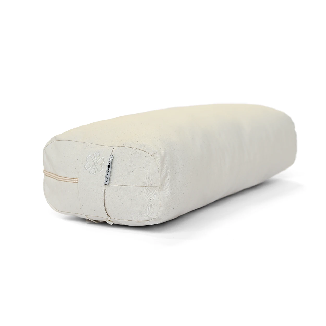 Love Generation Rectangular Yoga Bolster - Unbleached Cotton - Yogashop