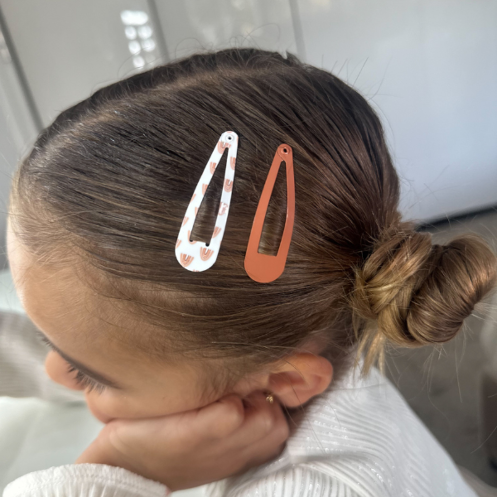 Basic haarspeldjes Emma - Rainbow sparkle - Haarspeldjes.com