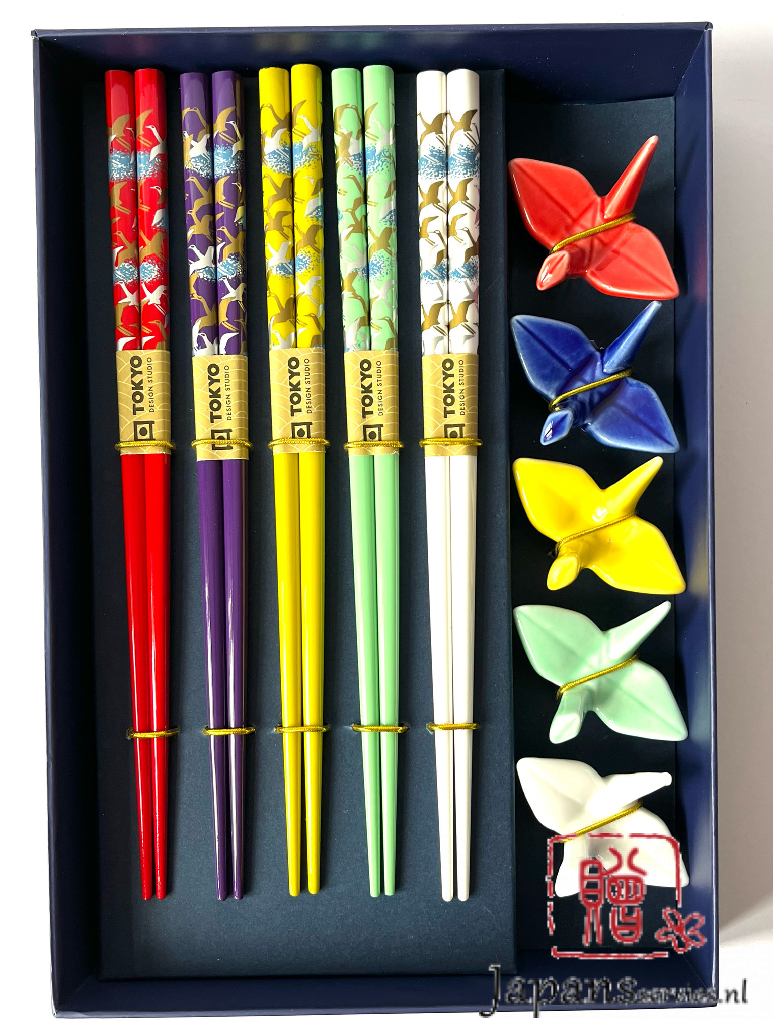 Tokyo Design Studio Chopsticks gift set Crane - Japans Servies