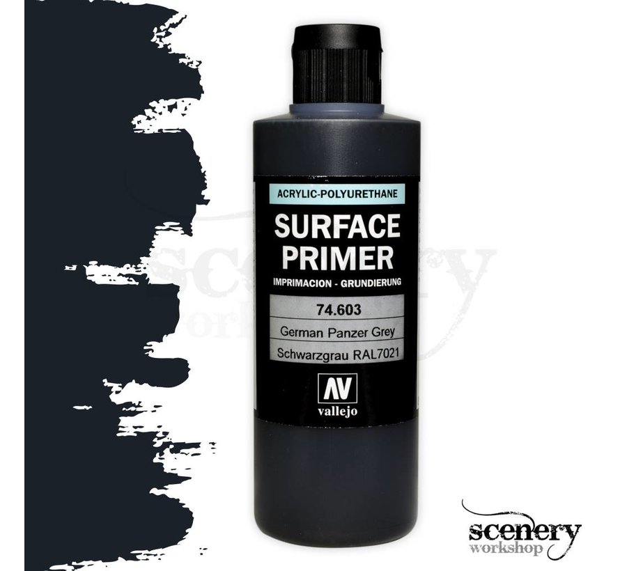 Vallejo Surface Primer German Panzer Grey - 200ml - 74603 - Scenery ...