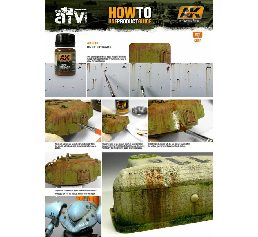 AK interactive Rust Streaks - AK Weathering Products - 35ml - AK013 ...