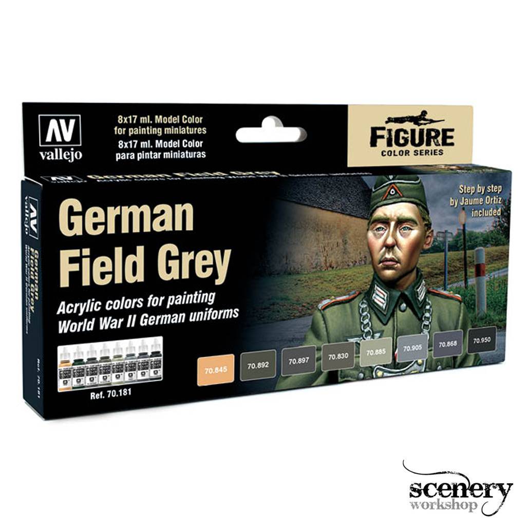 Vallejo Model Color German Field Grey - 8 kleuren - 17ml - 70181 ...