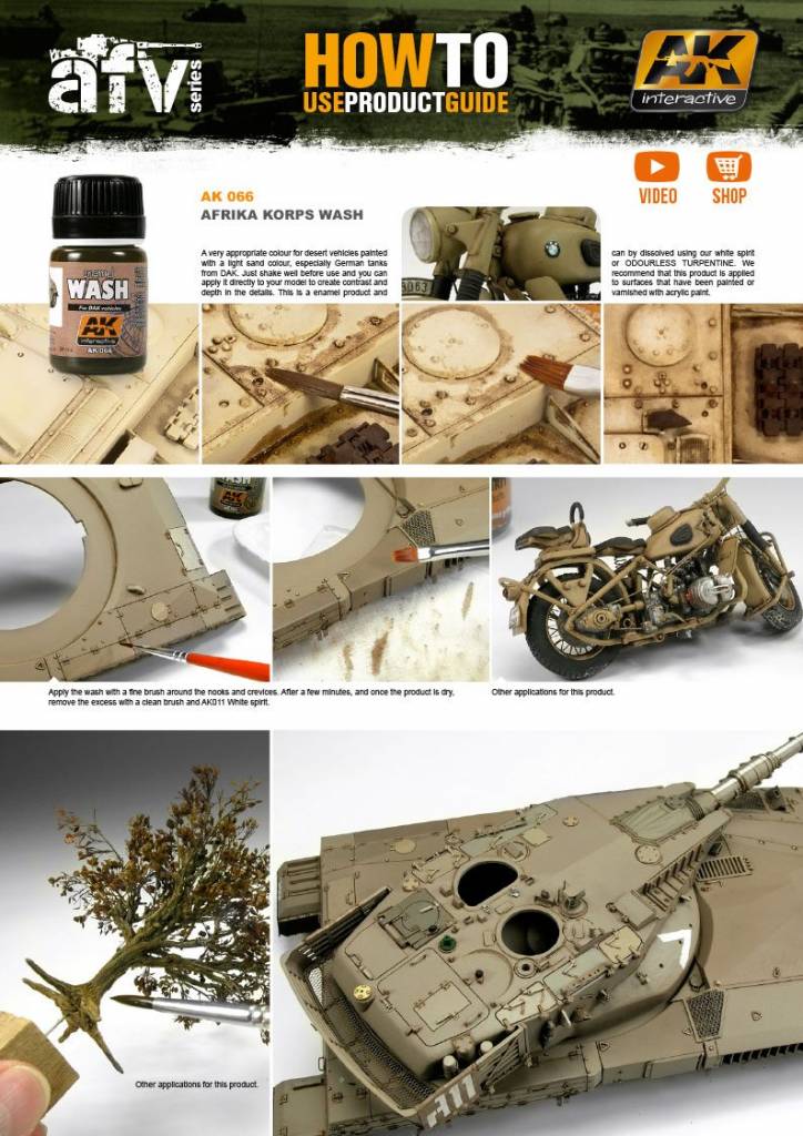 AK interactive Wash For Afrika Korps Vehicles - Weathering Wash - 35ml ...