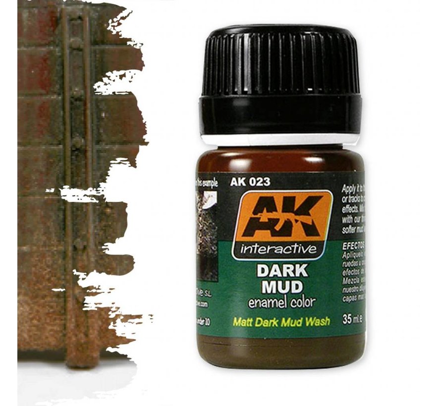 AK interactive Dark Mud Effects - Nature Weathering - 35ml - AK023 - Scenery Workshop BV
