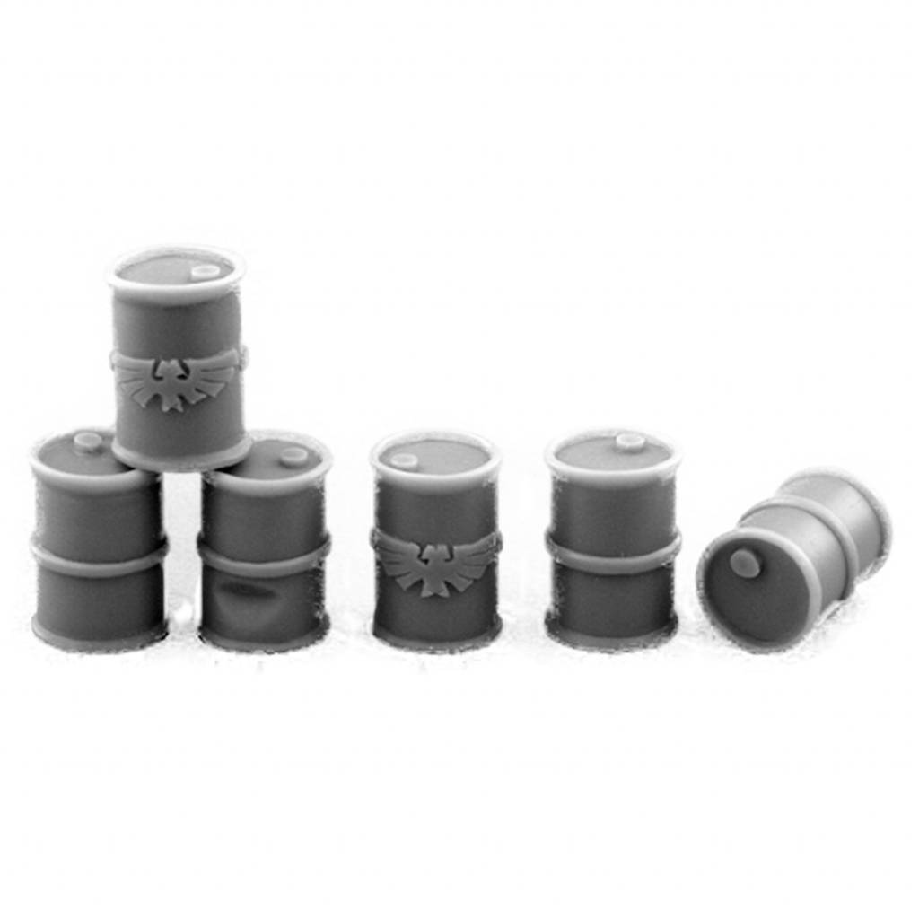 Mini Monsters Metal Barrels - 6 stuks - MM-14 - Scenery Workshop BV