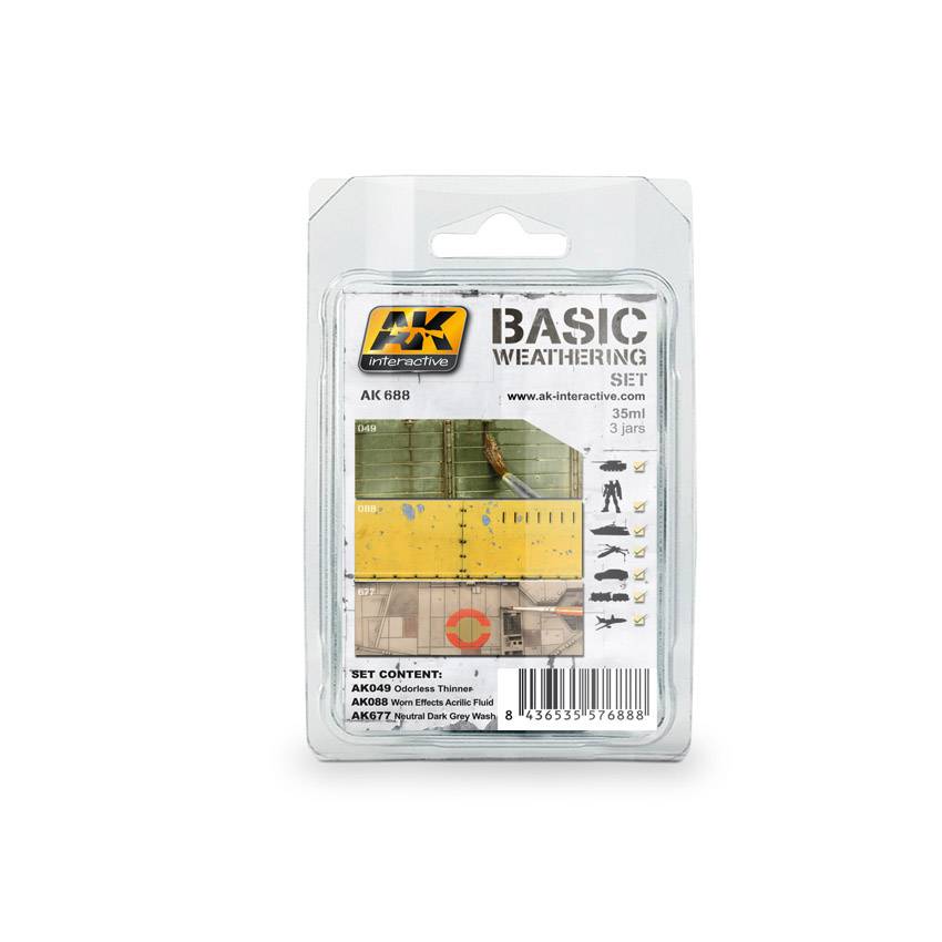 AK interactive Basic Weathering Set - 3x35ml - AK688 - Scenery Workshop ...
