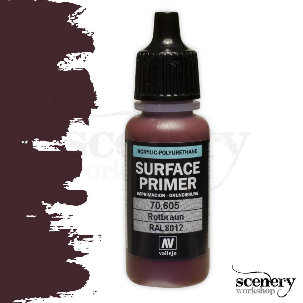 Vallejo Surface Primer Ger. Red Brown - 17ml - 70605 - Scenery Workshop BV