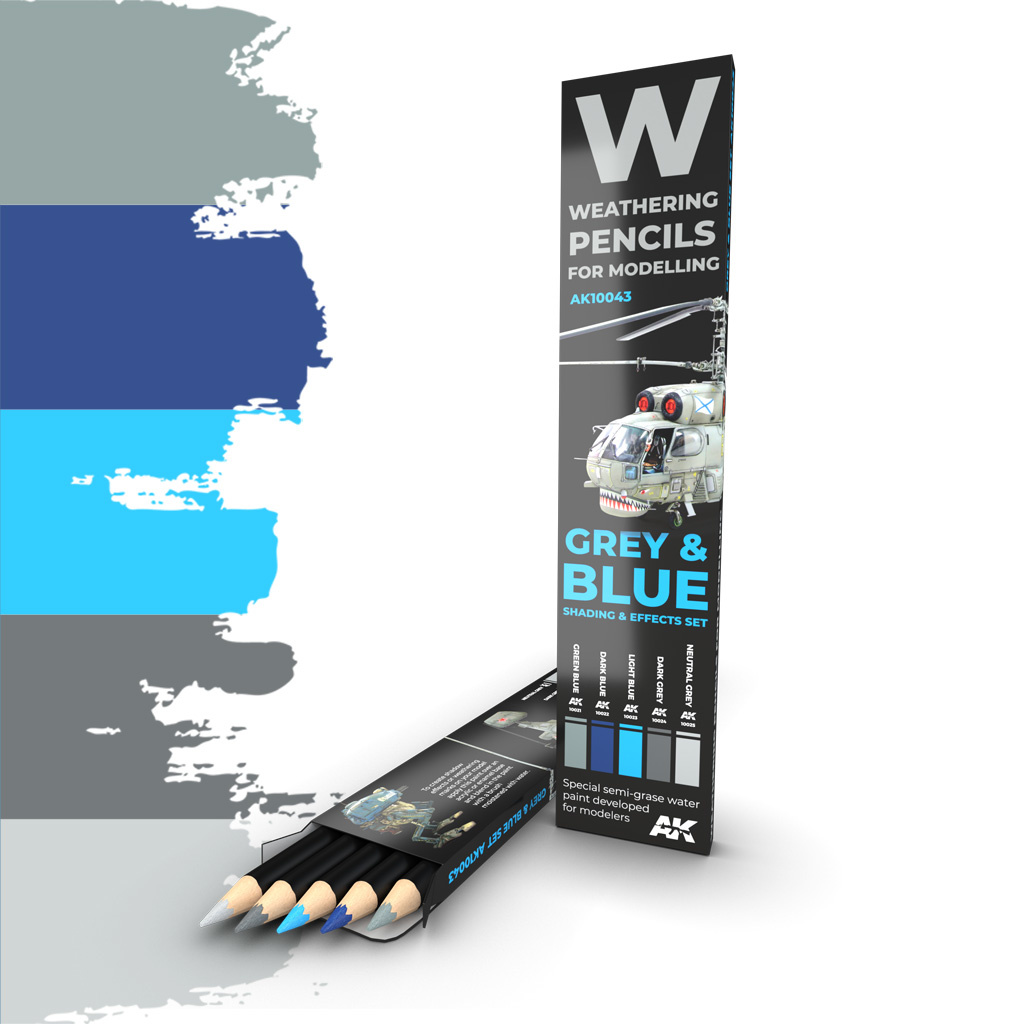 AK interactieve Weathering Pencil Set Grey and Blue - AK10043 - Scenery ...