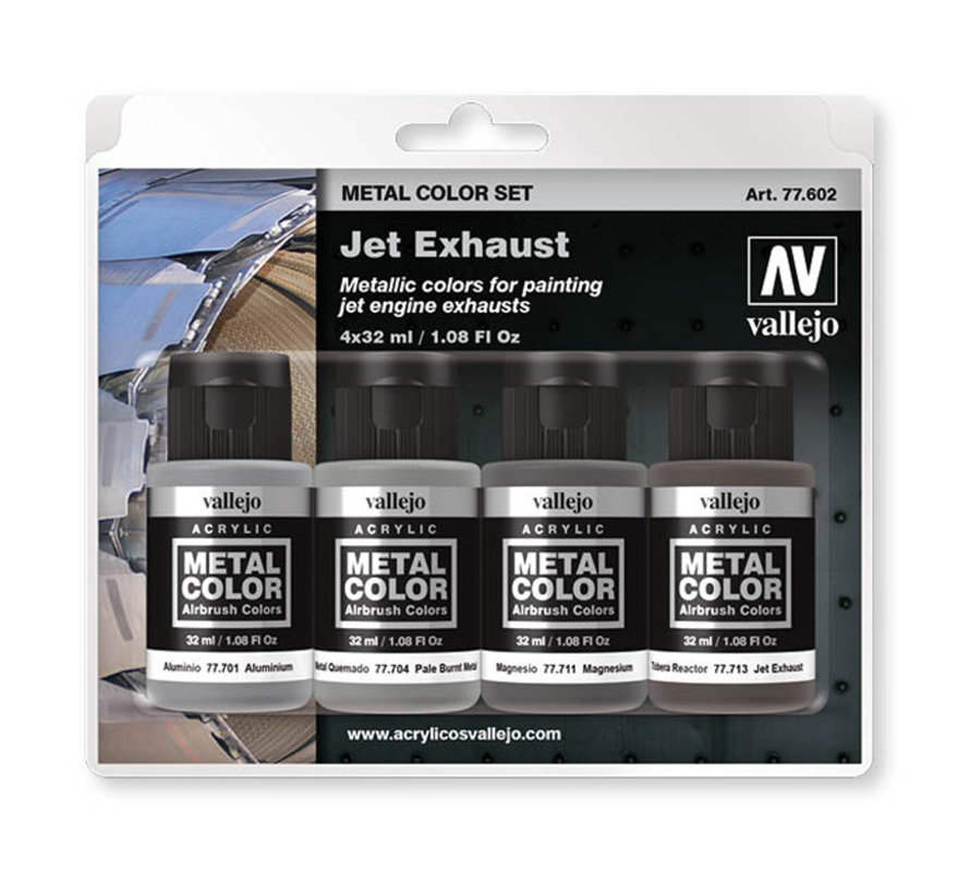 Vallejo Metal Color Jet Exhaust set - 4x 32ml - 77602 - Scenery ...