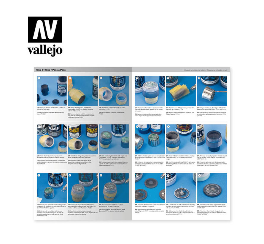 Vallejo Metal Color Jet Exhaust set - 4x 32ml - 77602 - Scenery Workshop BV