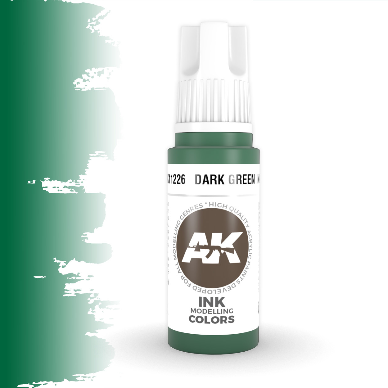 AK interactive Dark Green Ink Ink Modelling Colors - 17ml - AK11226 ...