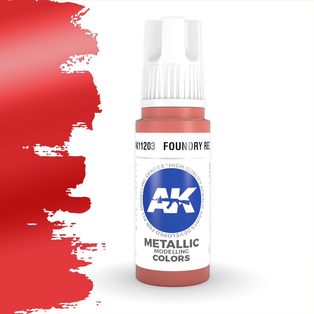 AK interactive Foundry Red Metallic Modelling Colors - 17ml - AK11203 ...