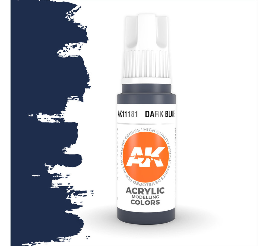 AK interactive Dark Blue Acrylic Modelling Colors - 17ml - AK11181 ...