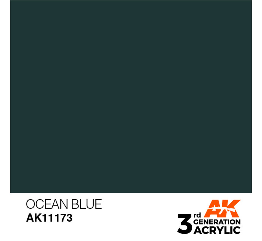 AK interactive Ocean Blue Acrylic Modelling Colors - 17ml - AK11173 ...