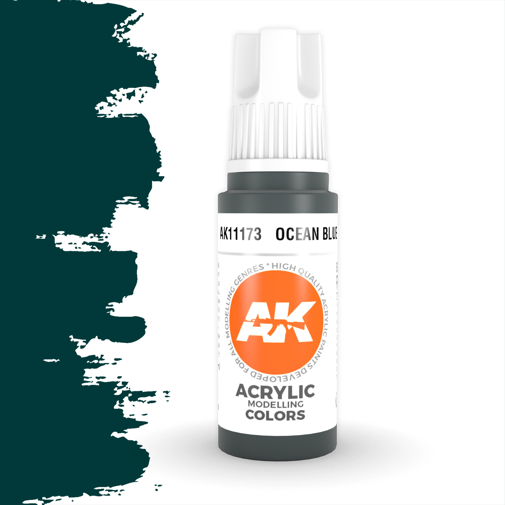 AK interactive Ocean Blue Acrylic Modelling Colors - 17ml - AK11173 ...