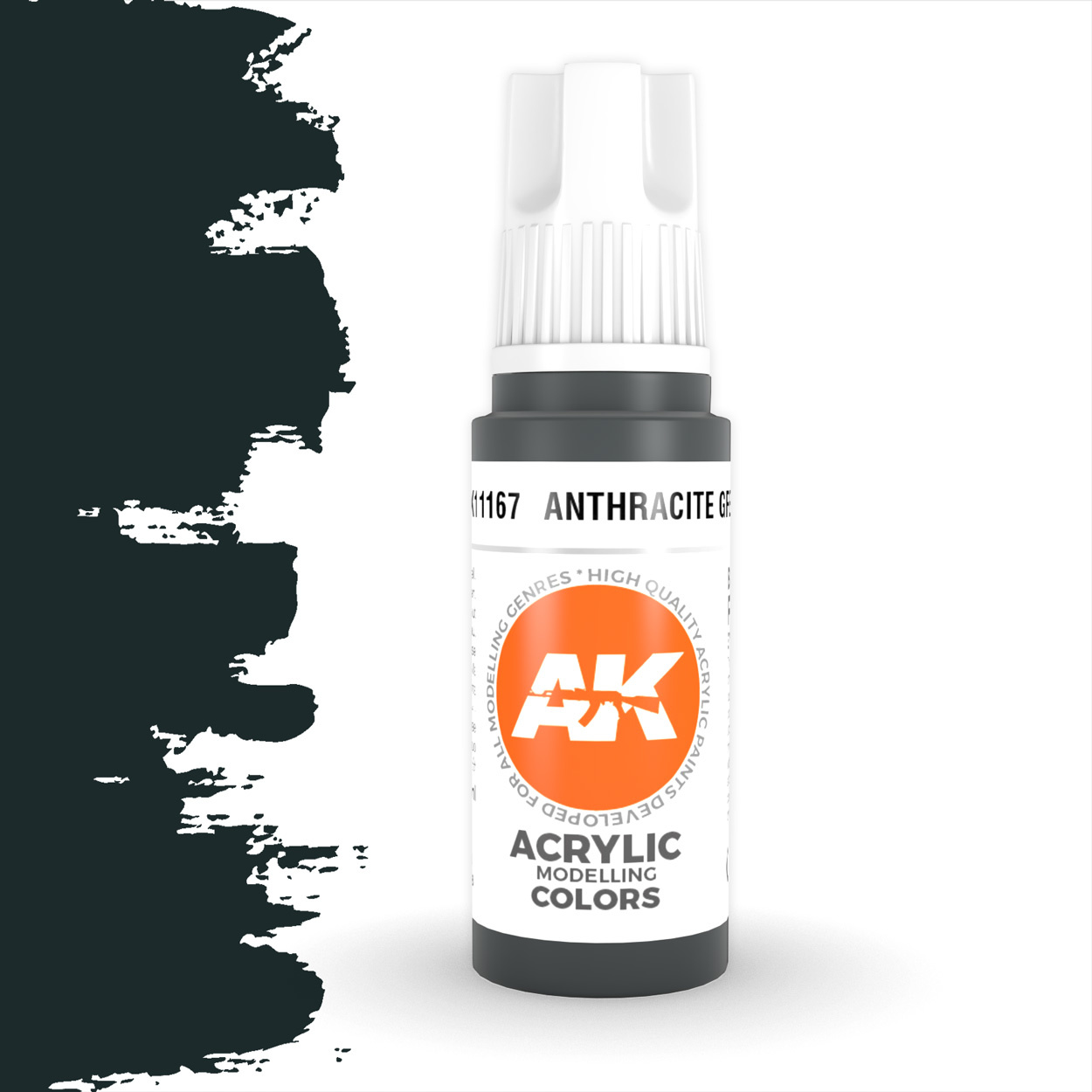 AK interactive Anthracite Grey Acrylic Modelling Colors - 17ml ...