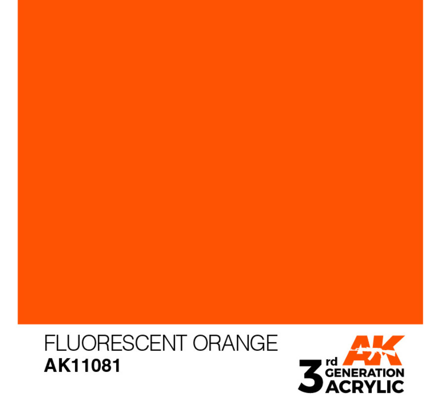 AK interactive Fluorescent Orange Acrylic Modelling Colors - 17ml ...