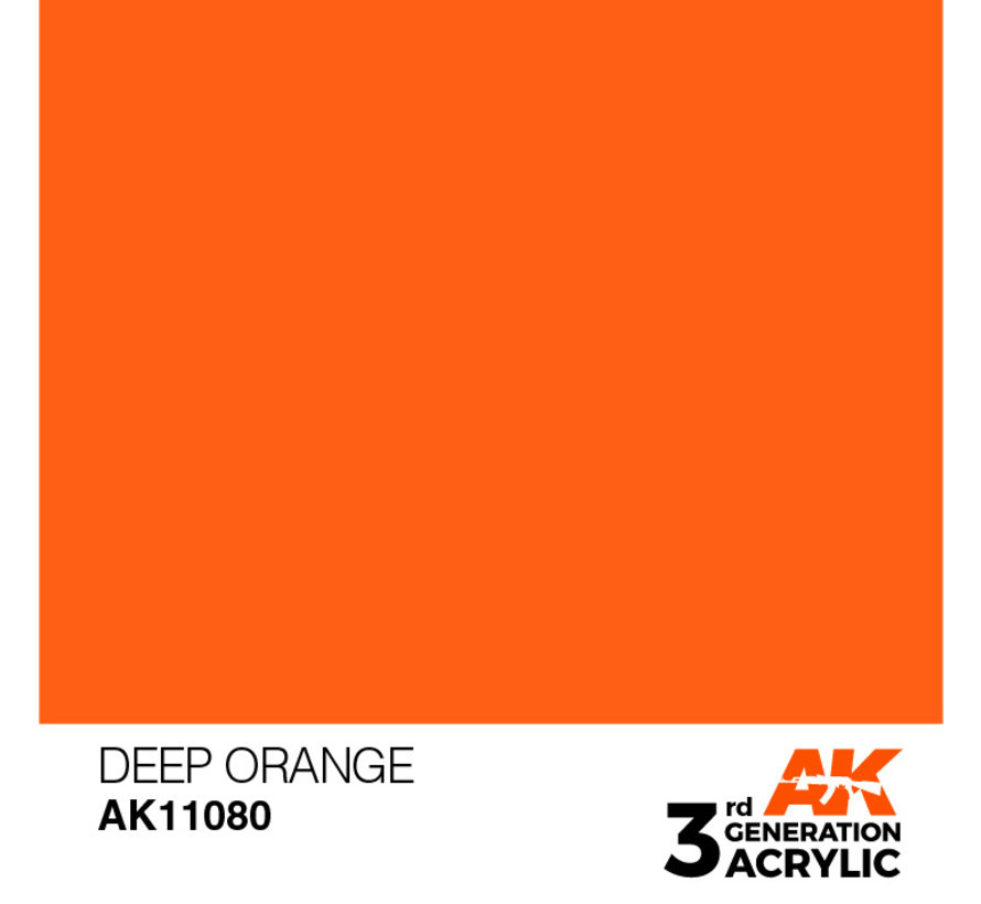 AK interactive Deep Orange Intense Modelling Colors - 17ml - AK11080 ...