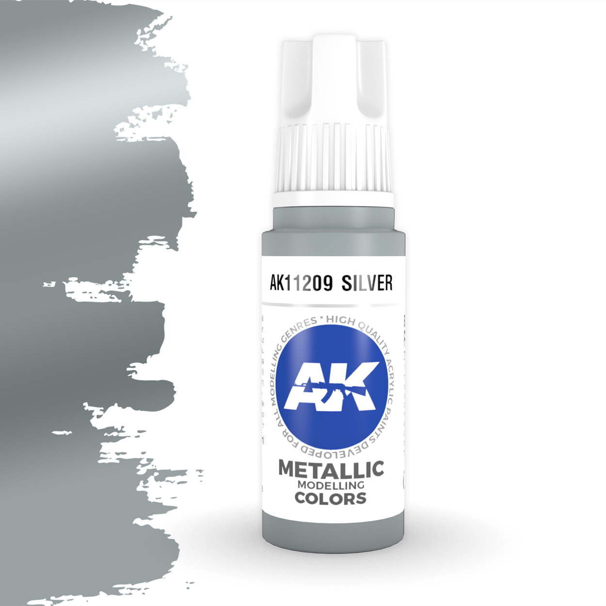 AK interactive Silver Metallic Modelling Colors - 17ml - AK11209 ...