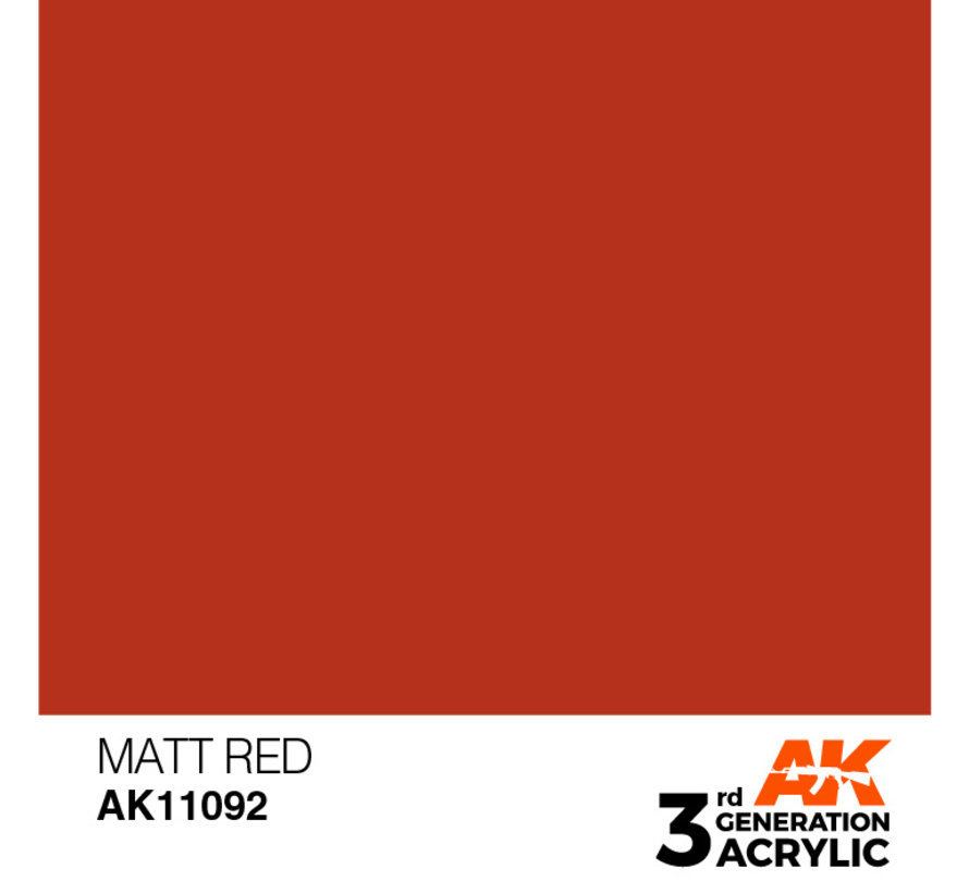 AK interactive Matt Red Acrylic Modelling Colors - 17ml - AK11092 ...