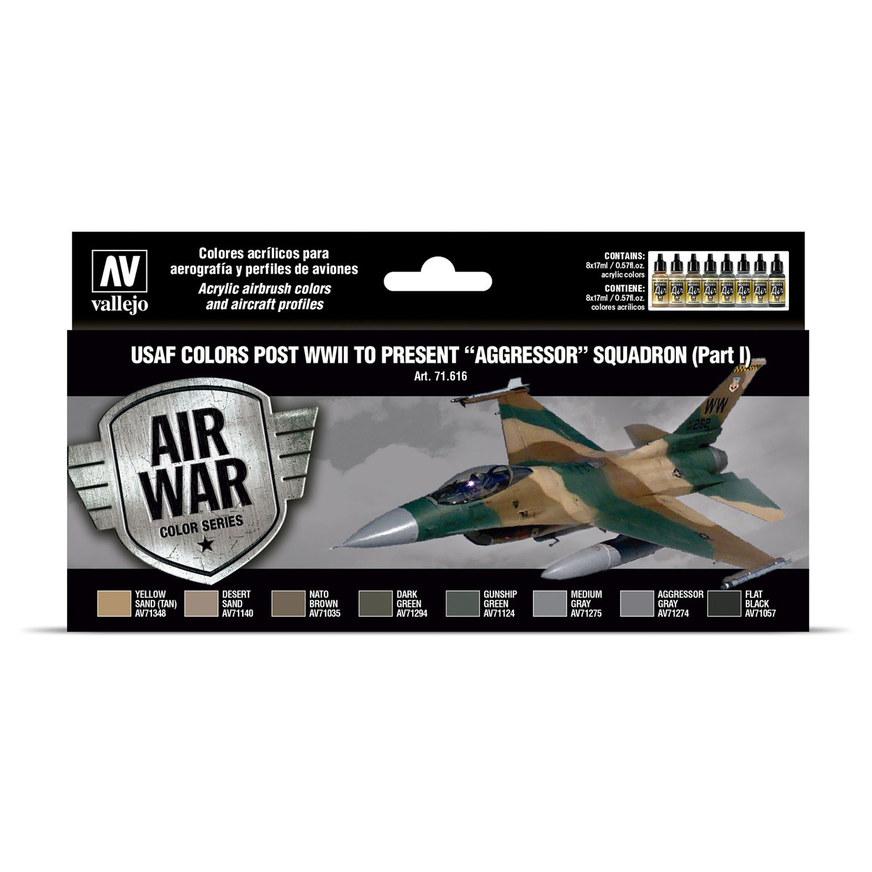 Vallejo Model Air - Air War - USAF colors part I - 8 colors - 71616 ...