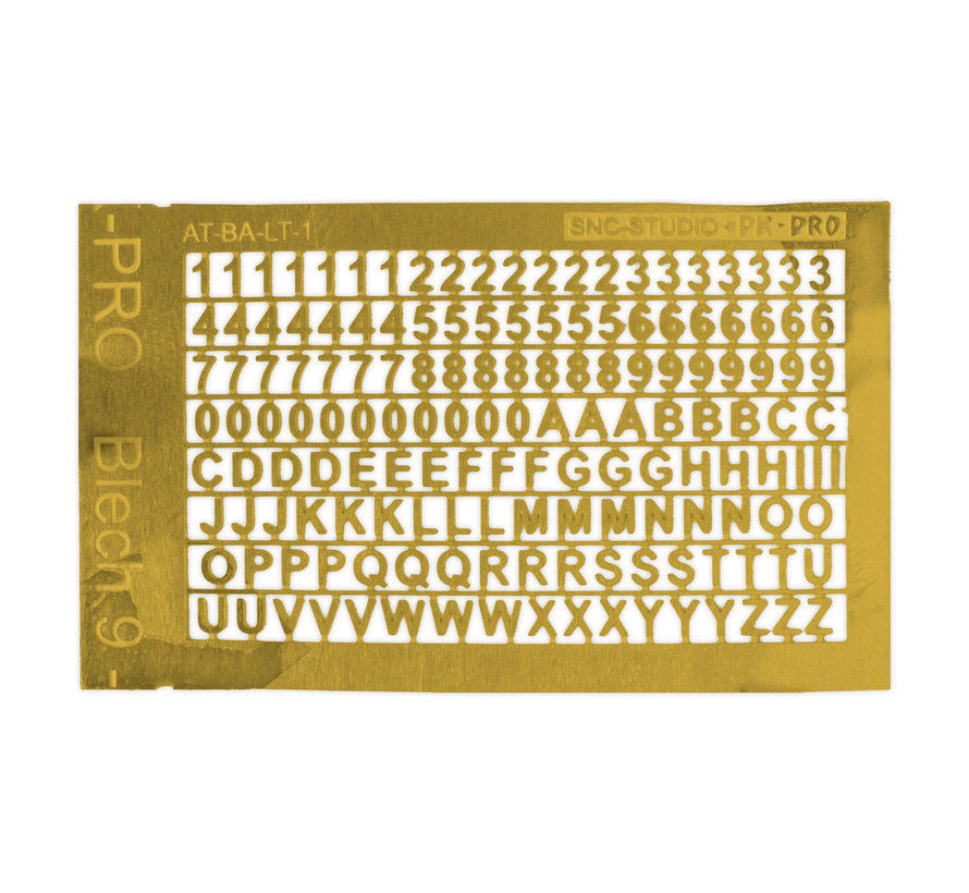 Ätztech Cijfers en Letters - Photo-Etch - AT-BA-LT-1 - Scenery Workshop ...