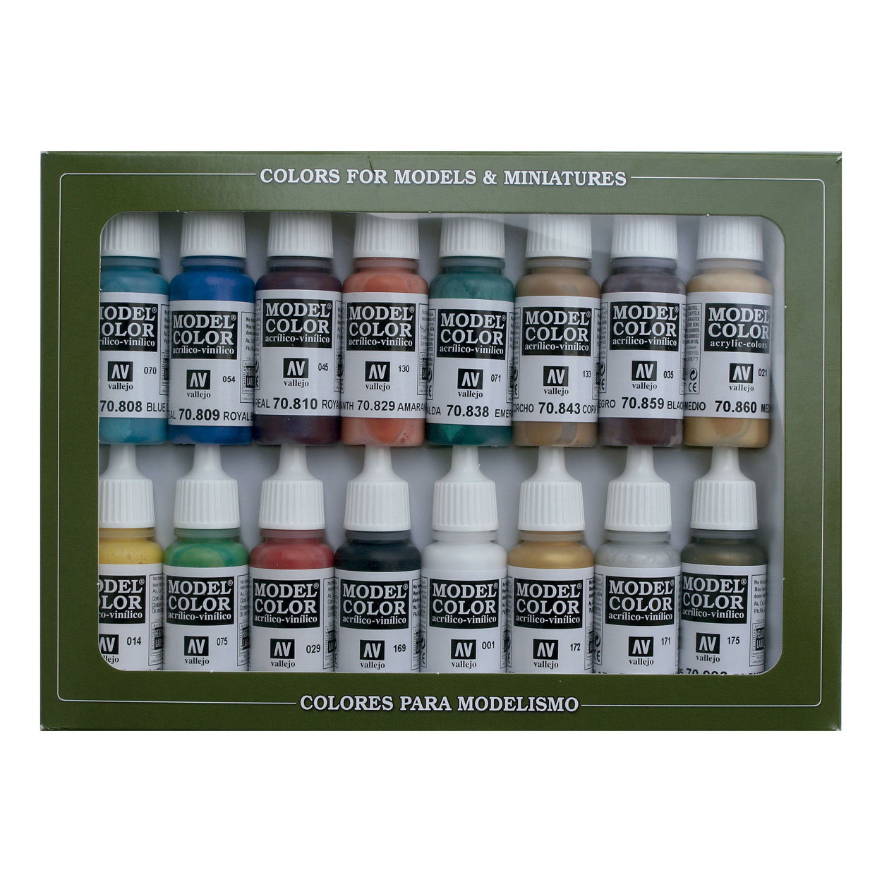 Vallejo Model Color Set Medieval Colors - 16 kleuren - 17ml - 70142 ...
