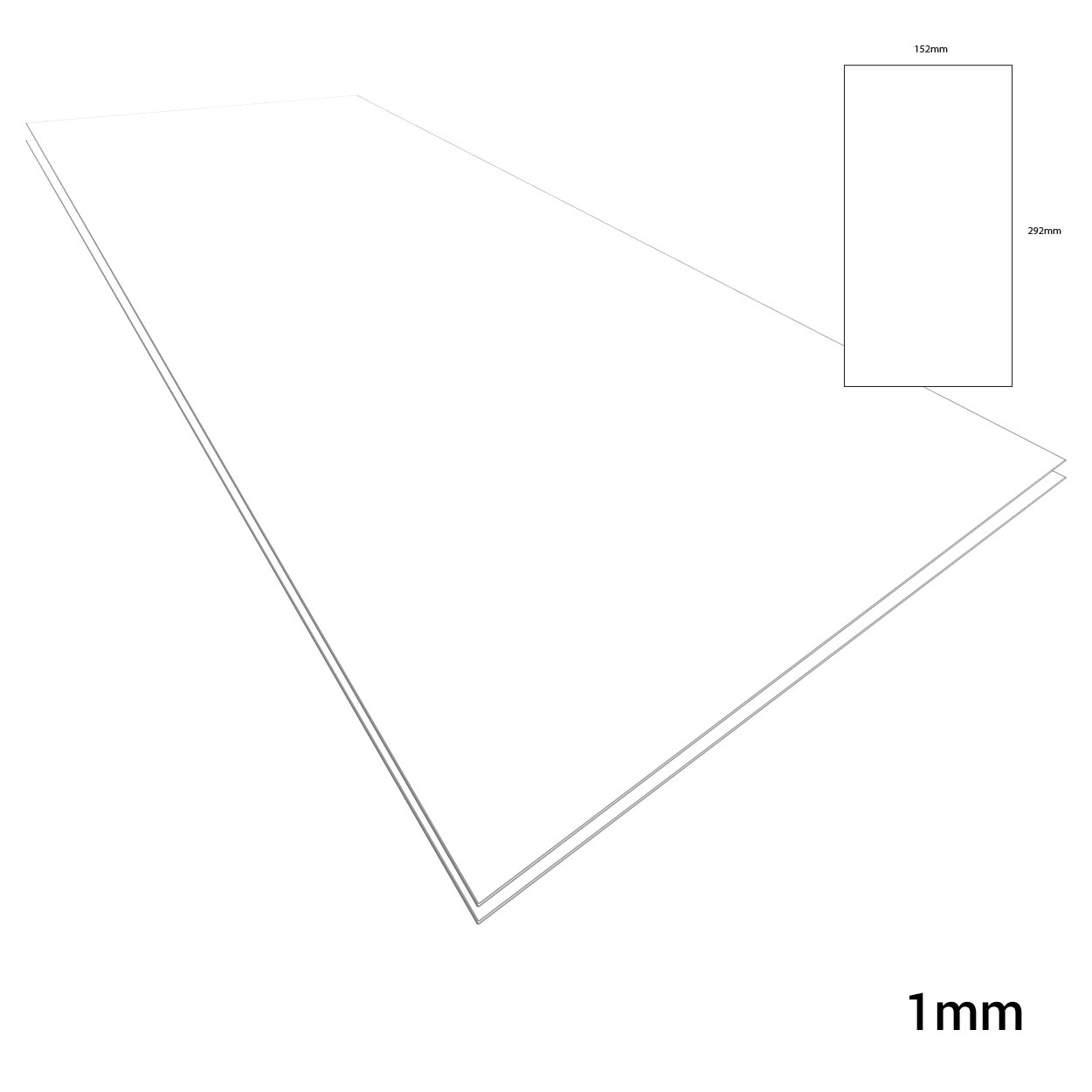 Evergreen Plasticard White - 1mm - 152x292mm - 2x - 9040 - - Scenery ...