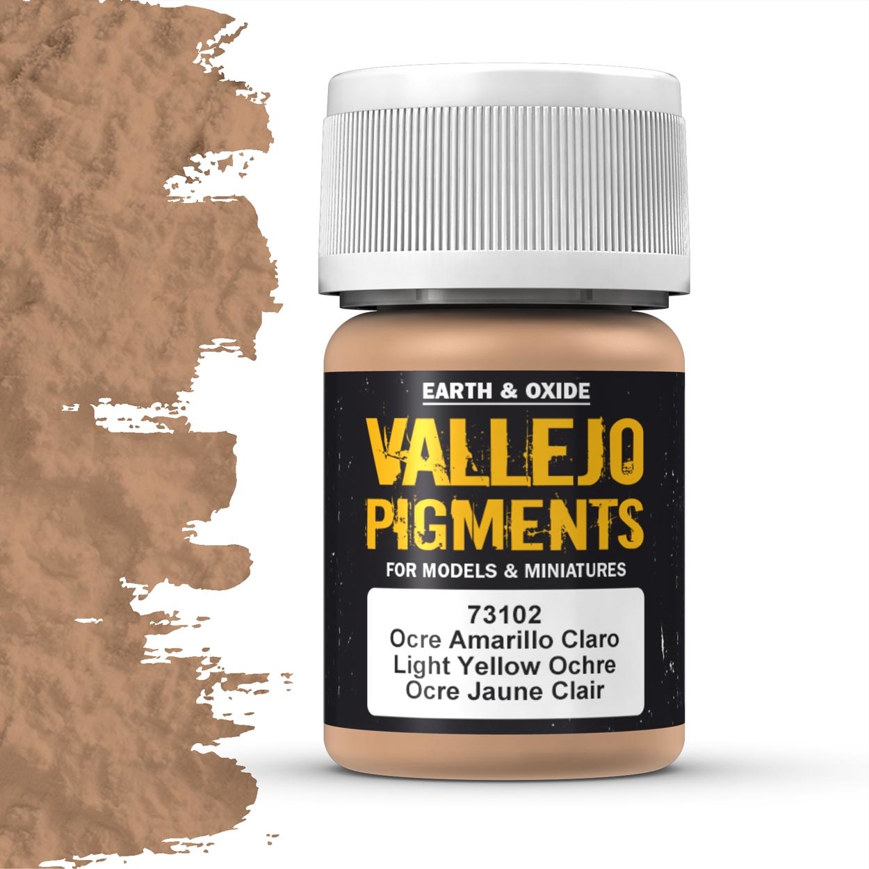 Vallejo Pigment Light Yellow Ochre - 35ml - 73102 - Scenery Workshop BV ...