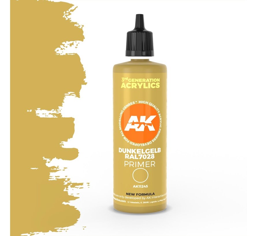 AK interactive Dunkelgelb Ral 7028 Dark Yellow Surface Primer 3rd ...