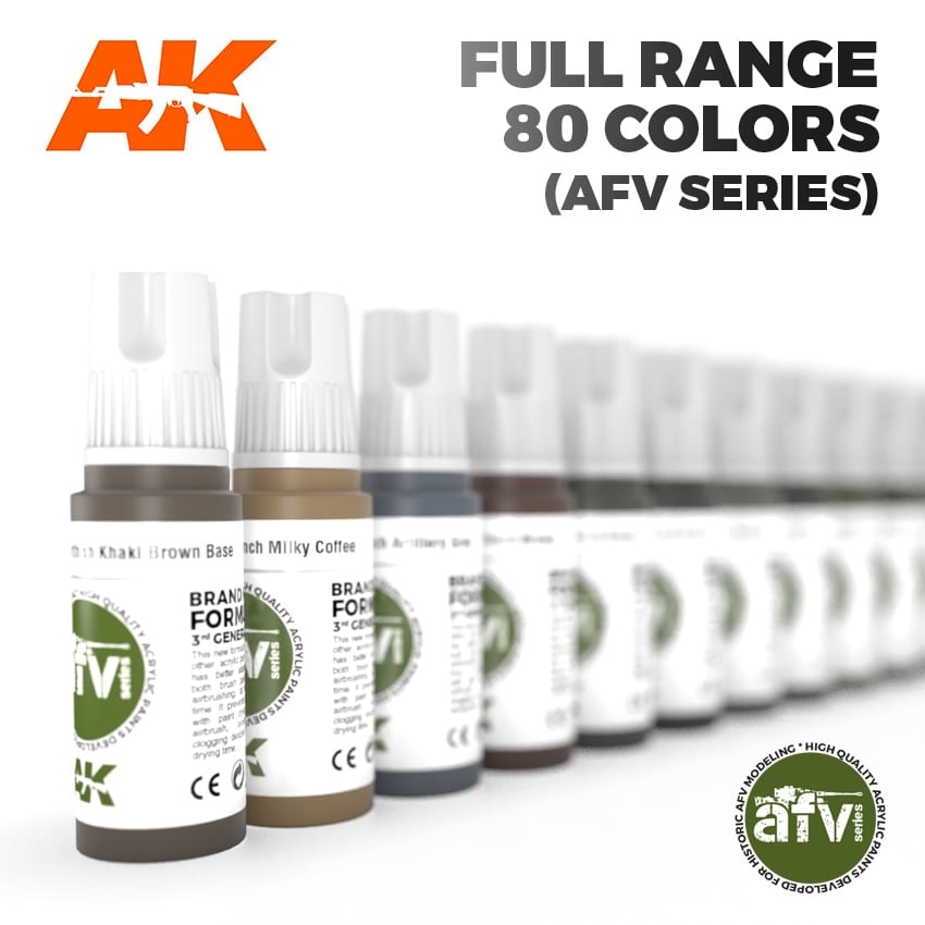 AFV Series Full Range 3rd Generation - 80 colors - 17ml - AK 3G RANGE ...