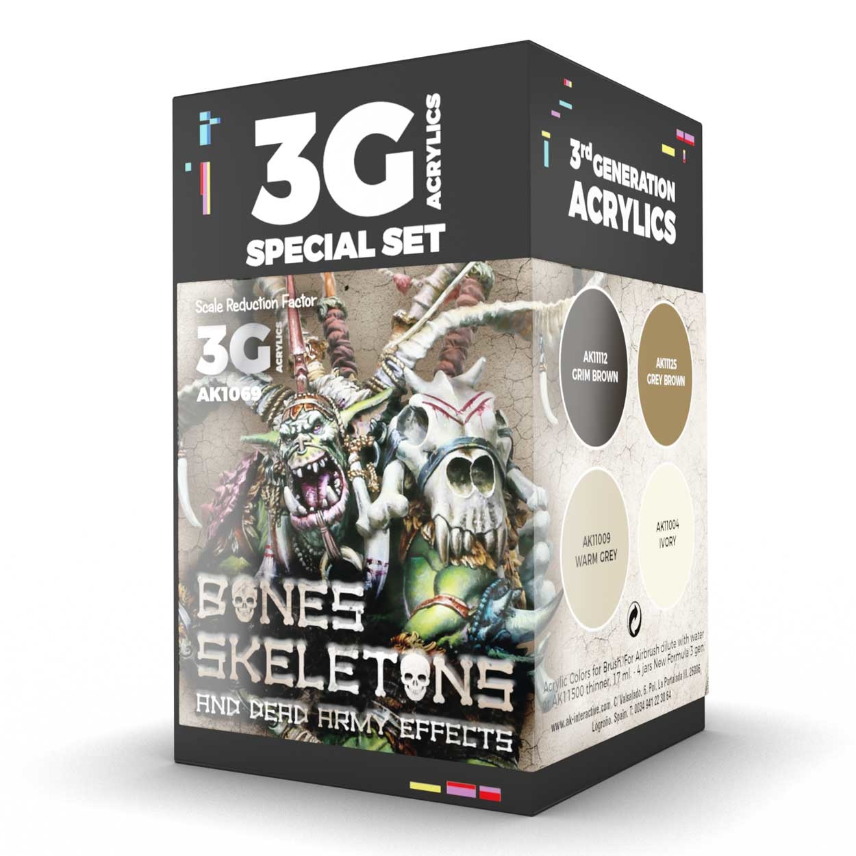 AK interactive Bones and Skeleton Wargame Color Set - AK1069 - Scenery ...