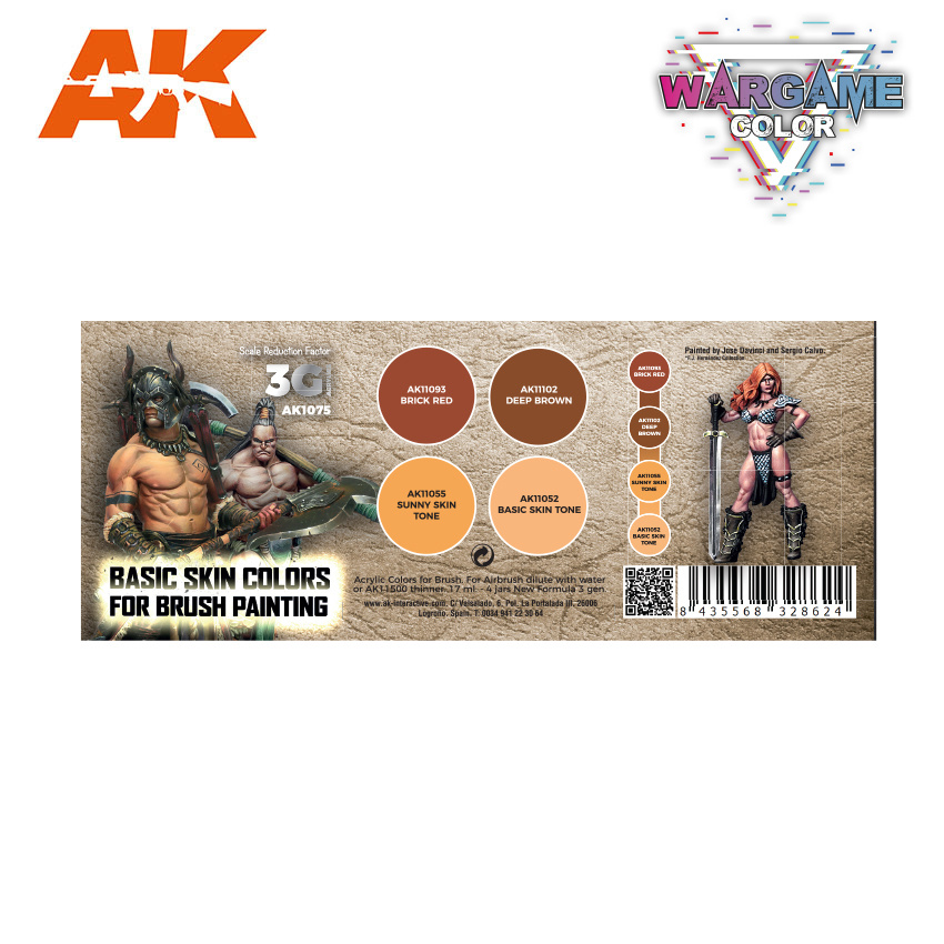 AK interactive Basic Skin Colors Wargame Color Set - AK1075 - Scenery ...