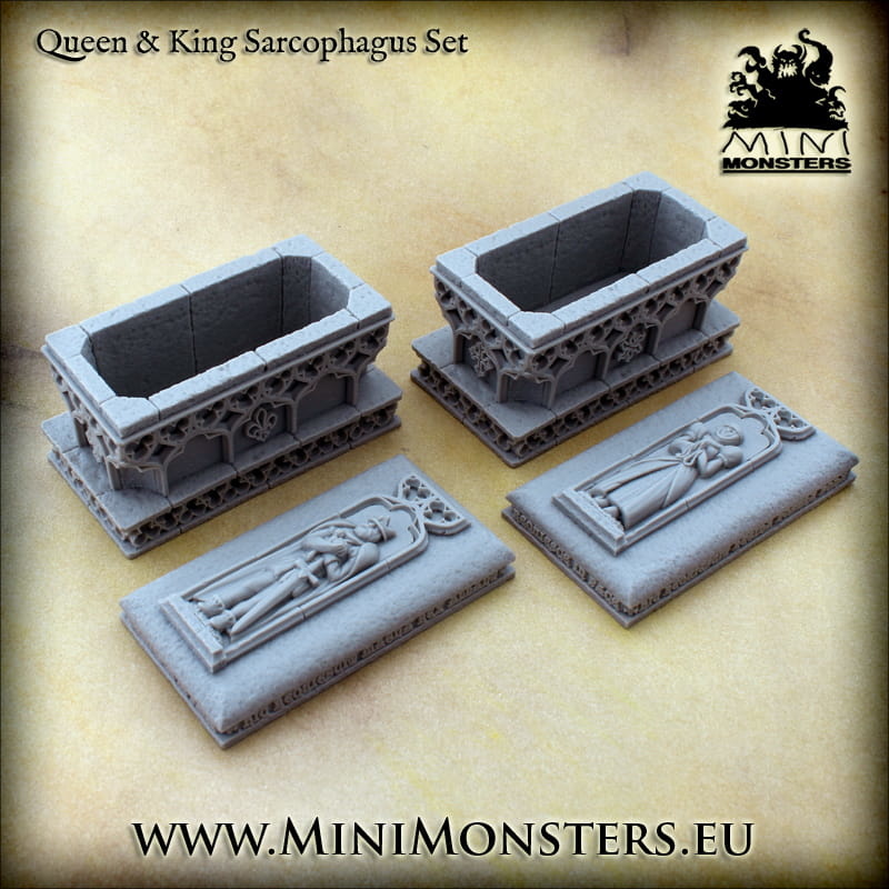 Queen & King Sarcophagus - MM-0116 - Scenery Workshop BV