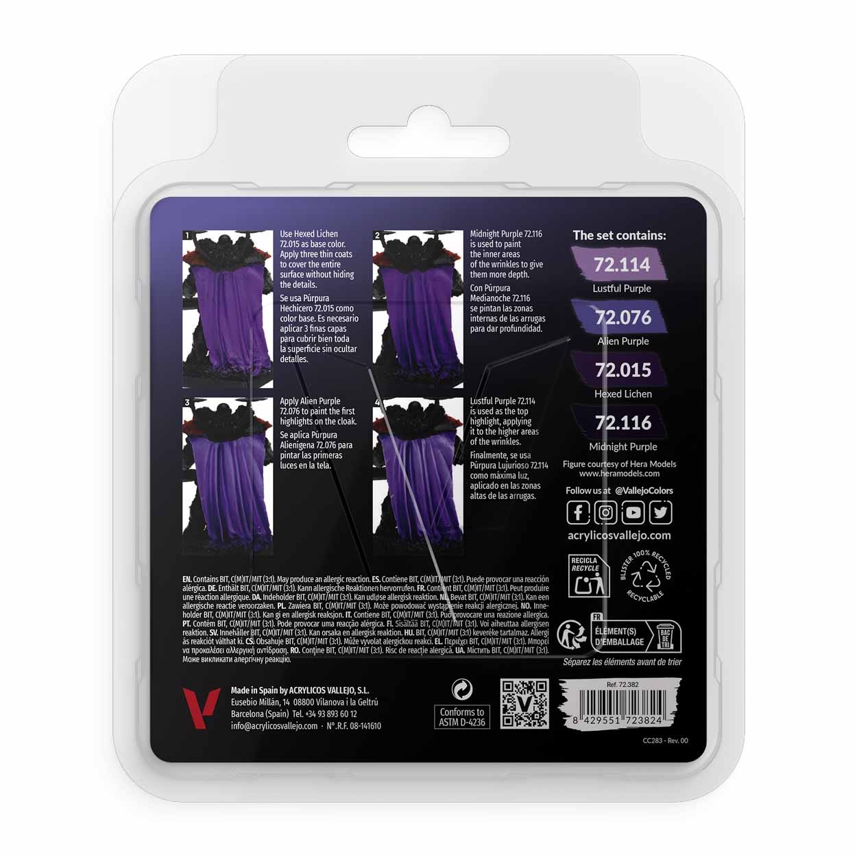Vallejo Purple Color Set - 4 colors - 18ml - 72382 - Buy now at Scenery ...