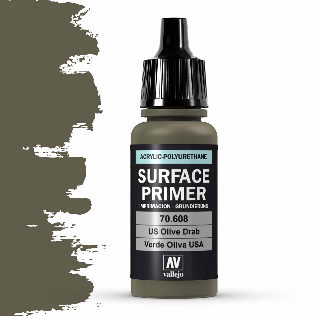 Vallejo Surface Primer US Olive Drab - 17ml - 70608 - Koop nu bij Scenery Workshop - Scenery ...