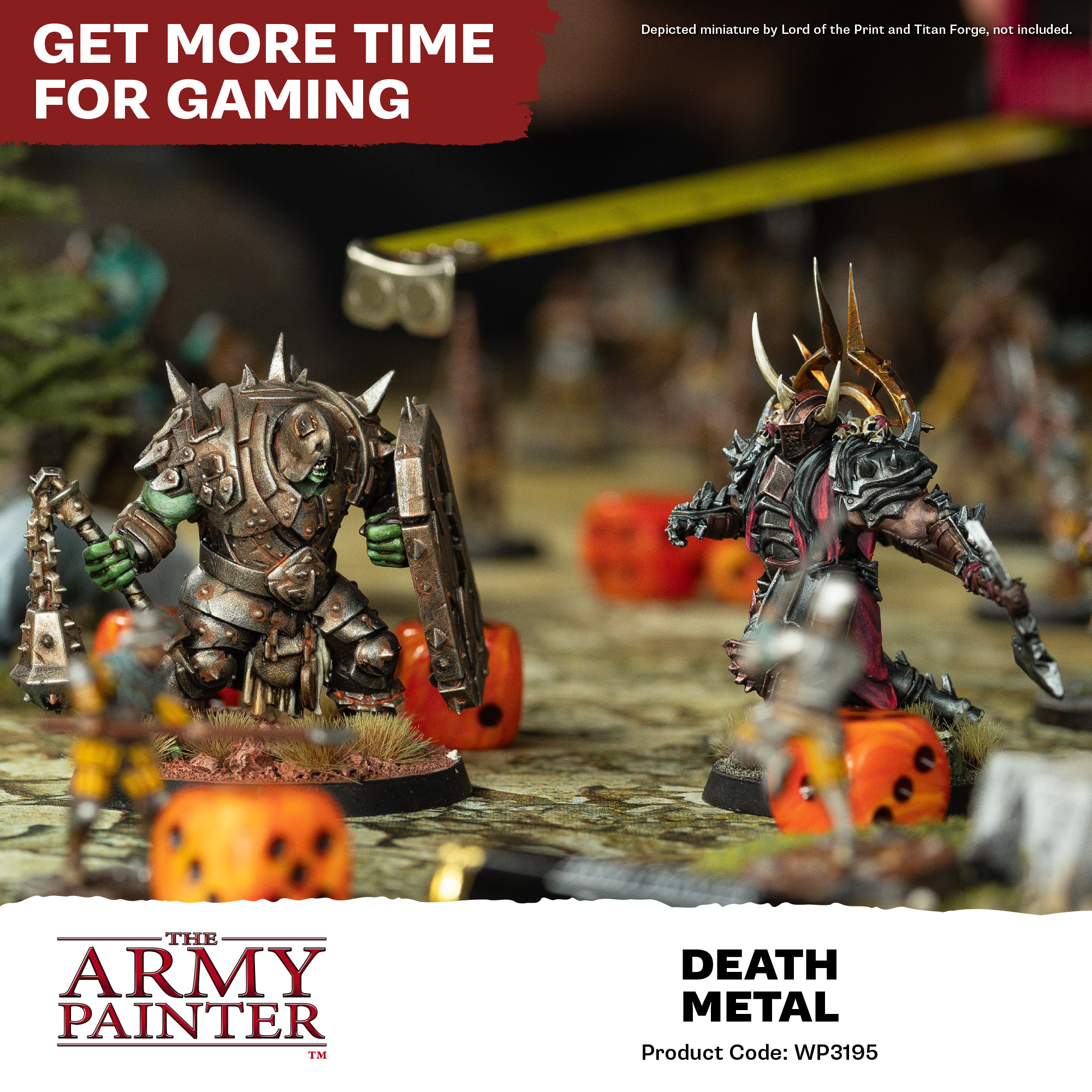 The Army Painter Death Metal Metallic Warpaints Fanatic Acrylic Paint ...