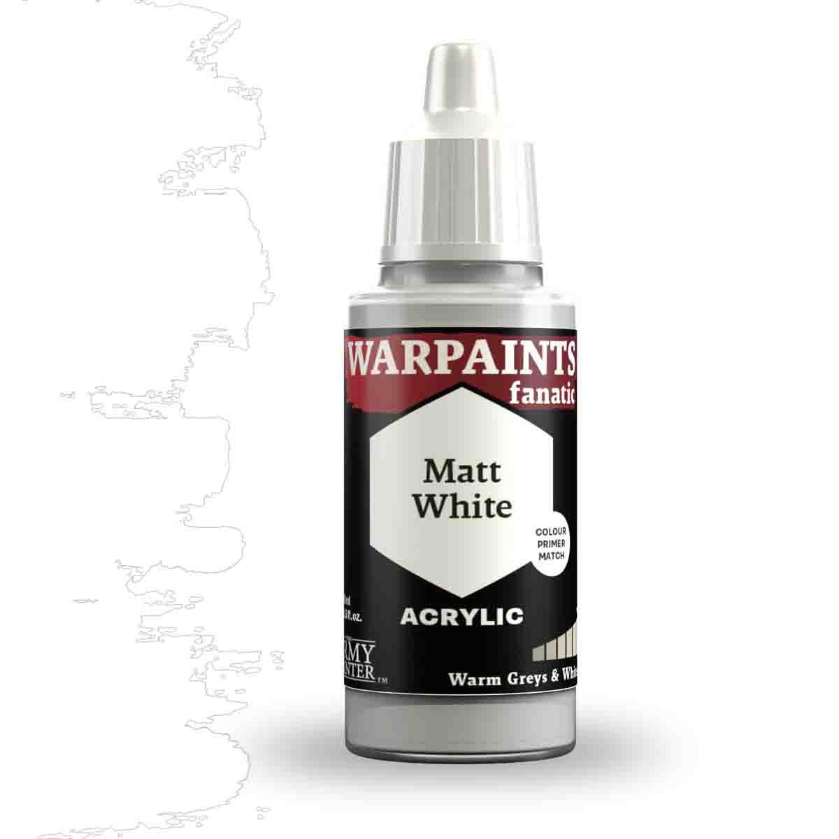 The Army Painter Matt White Warpaints Fanatic Acrylic Paint - 18ml ...